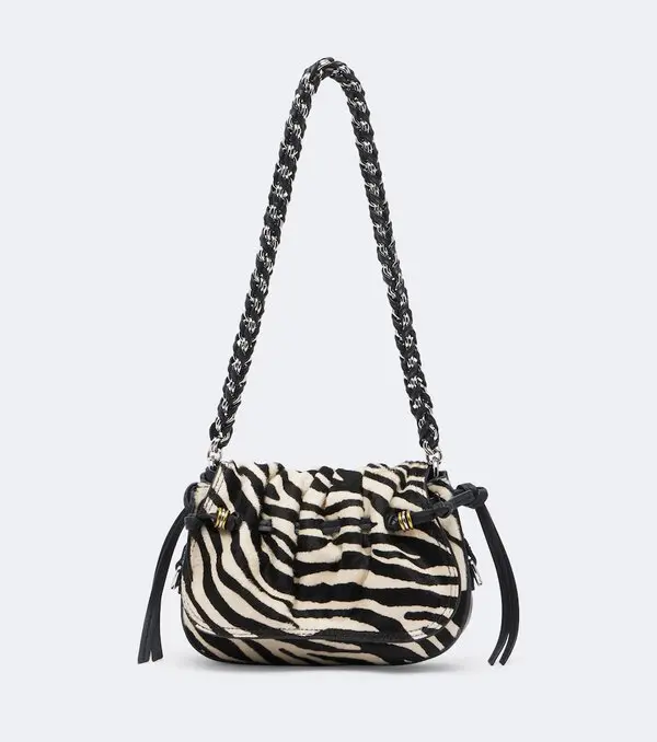 Isabel Marant Étoile Bolton Xs Calf Hair And Leather Shoulder Bag - Multicoloured