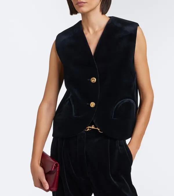 BLAZÉ MILANO Gliss Cotton Velvet Vest