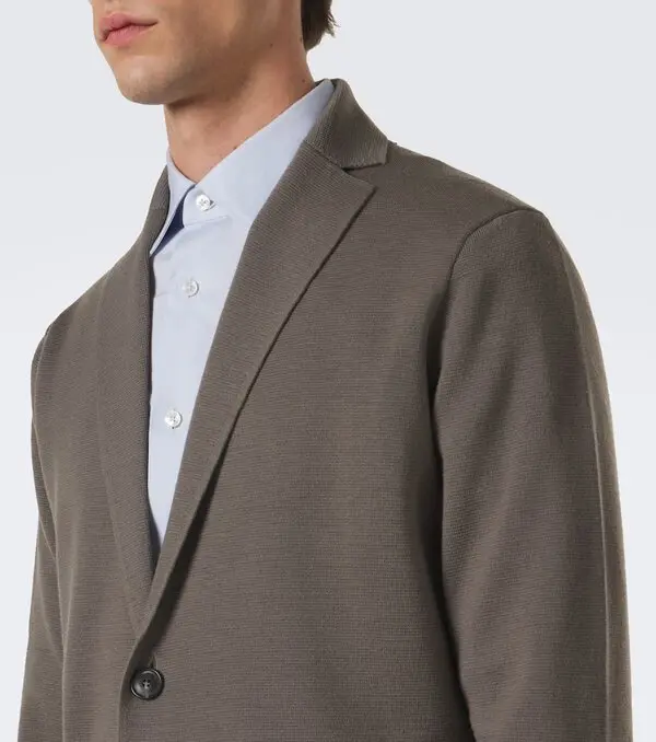 Thom Sweeney Knitted Wool Blazer