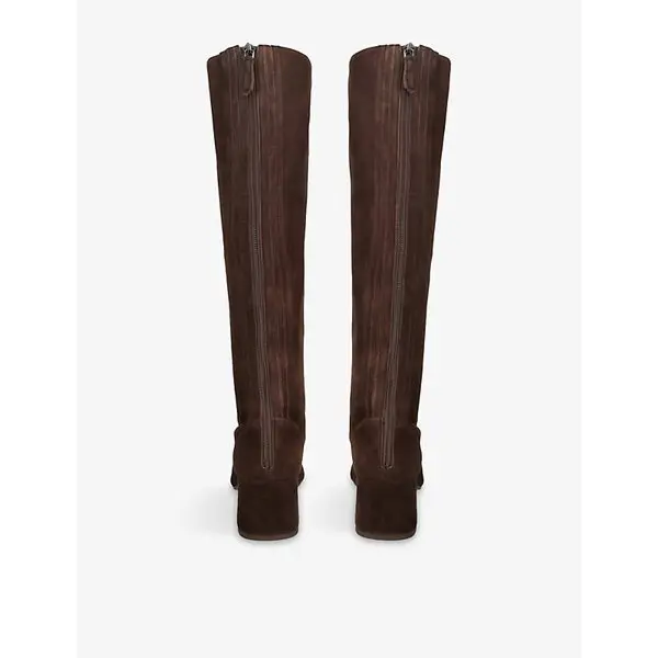 AQUAZZURA Saint Honore 50 Suede Heeled Knee-high Boots