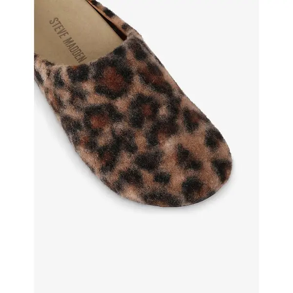 Steve Madden Fond Leopard-print Woven Mules