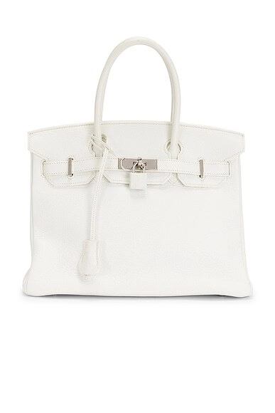 Hermès Taurillon Clemence Birkin 30 Retourne Handbag - Blanc