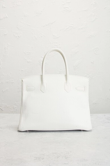 Hermès Taurillon Clemence Birkin 30 Retourne Handbag - Blanc