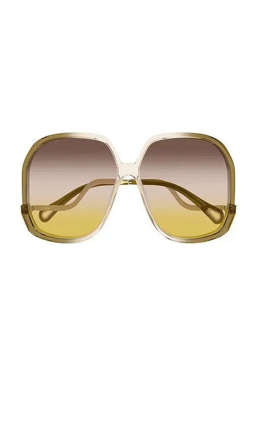 Chloé Geometrical Sunglasses - Beige