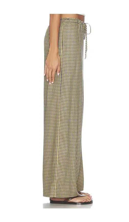 Donni. The Tencel Plaid Tie Pant - Multi