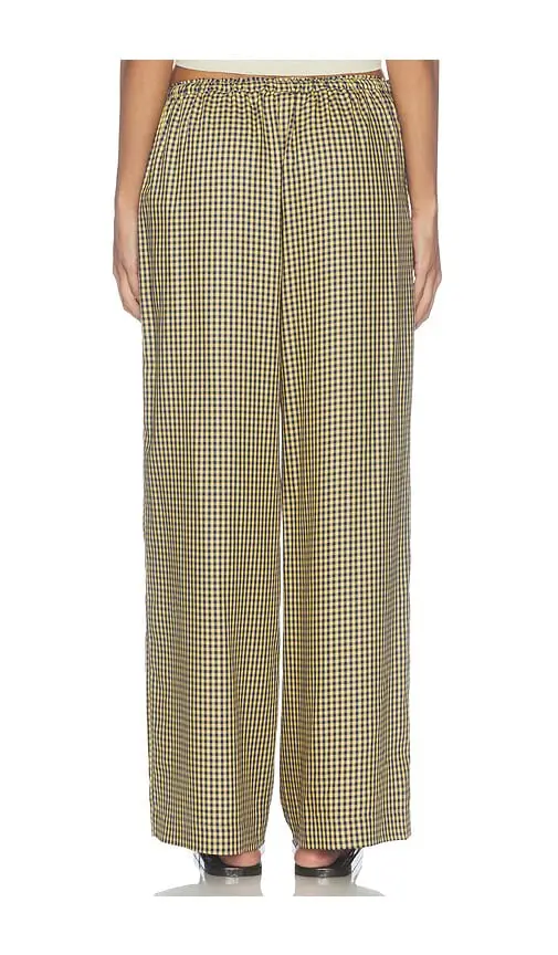 Donni. The Tencel Plaid Tie Pant - Multi