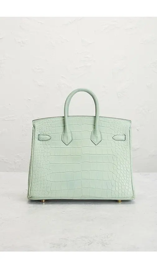 FWRD RENEW Hermes Matte Alligator Birkin 25 Handbag - Mint