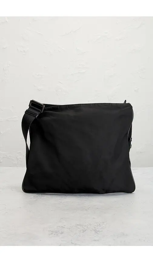 FWRD RENEW Prada Tessuto Flat Messenger Bag