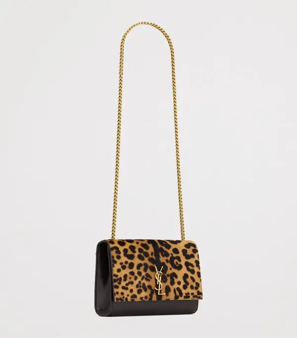 Saint Laurent Small Leopard Print Kate Cross-body Bag