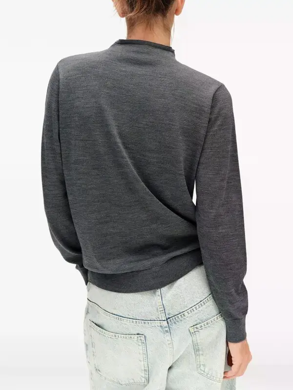 Bimba Y Lola Dark-gray Merino Wool Turtleneck Sweater