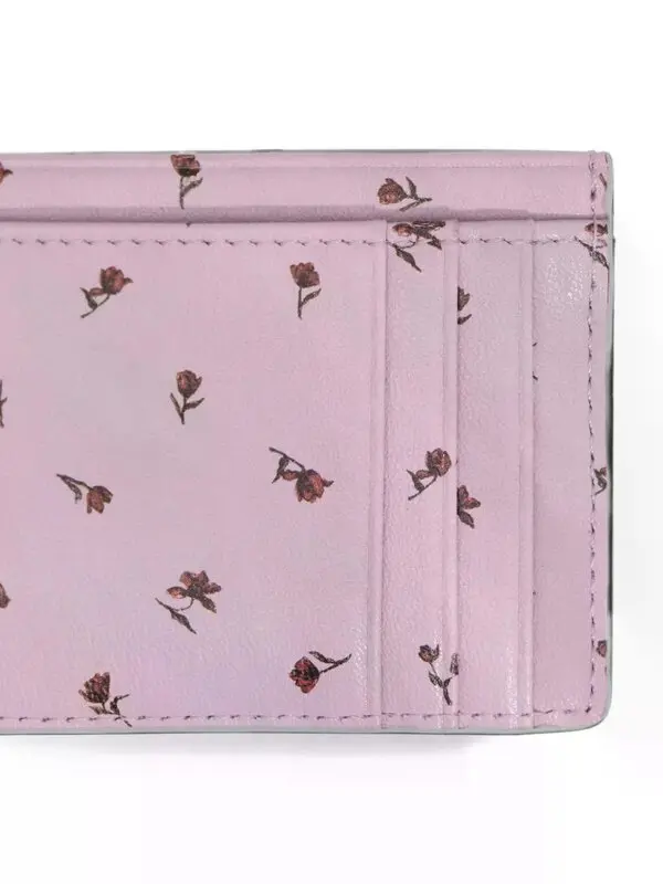 Bimba Y Lola Tulip Mini Mauve Leather Card Holder