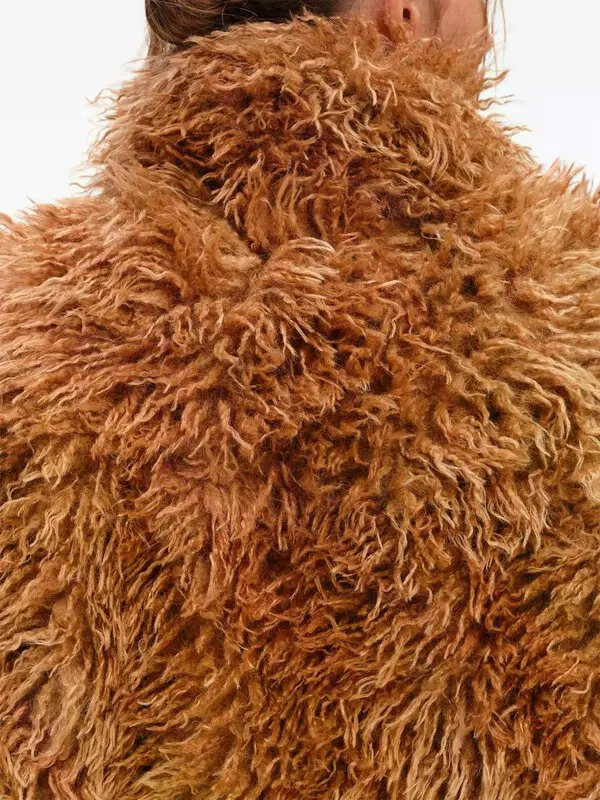 Bimba Y Lola Oversized Toffee Fur Vest