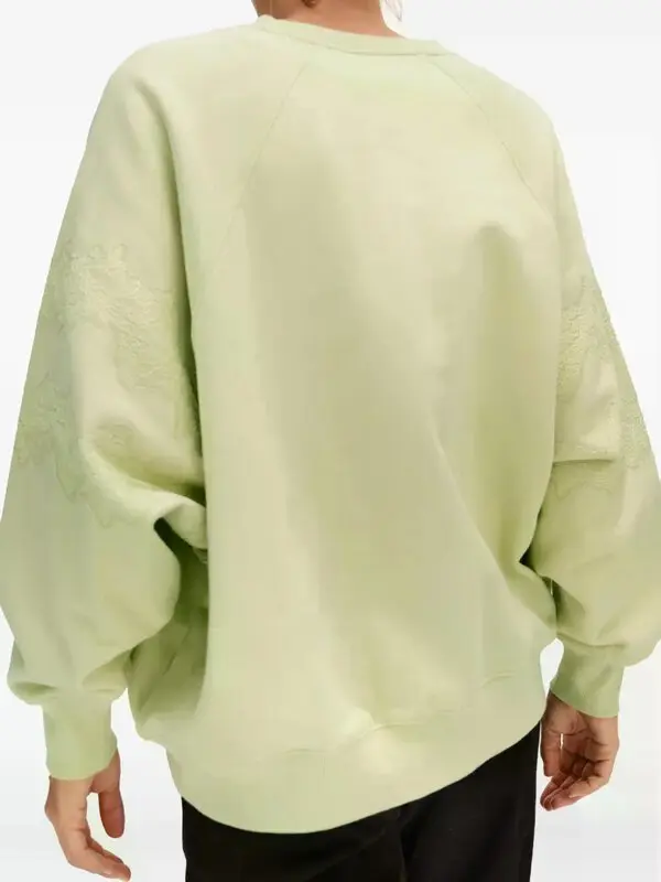 Bimba Y Lola Oversize Lime Lace Sweatshirt