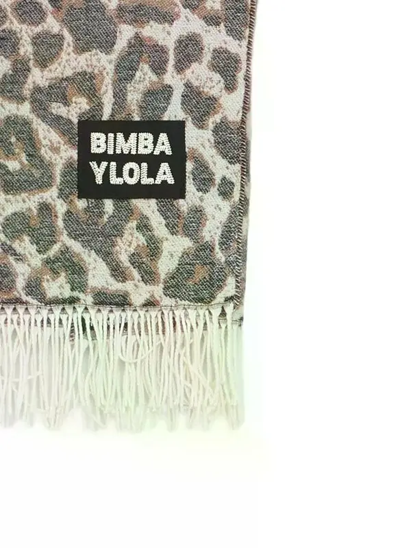 Bimba Y Lola White Leopard Spot Scarf