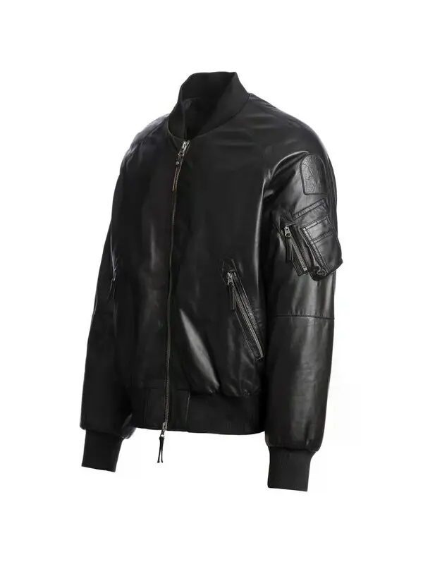 PARAJUMPERS Morvin Leather Bomber Jacket