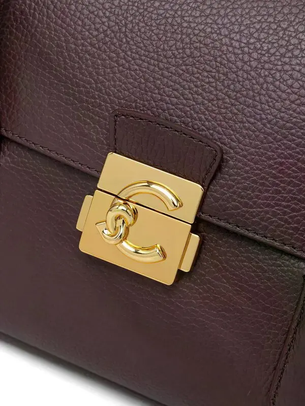 COCCINELLE Large C-me Lock Grained-leather Foldover Tote Bag