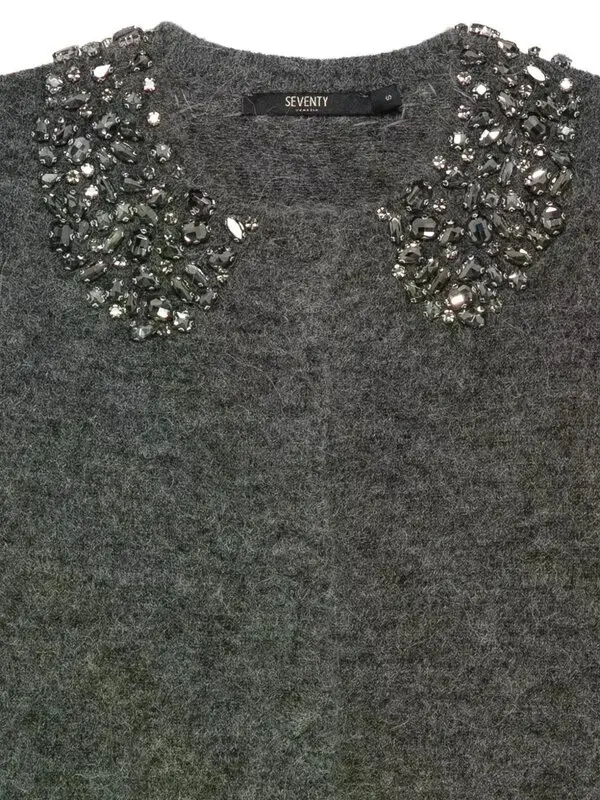 Seventy Crystal-embellished Knitted Cardigan