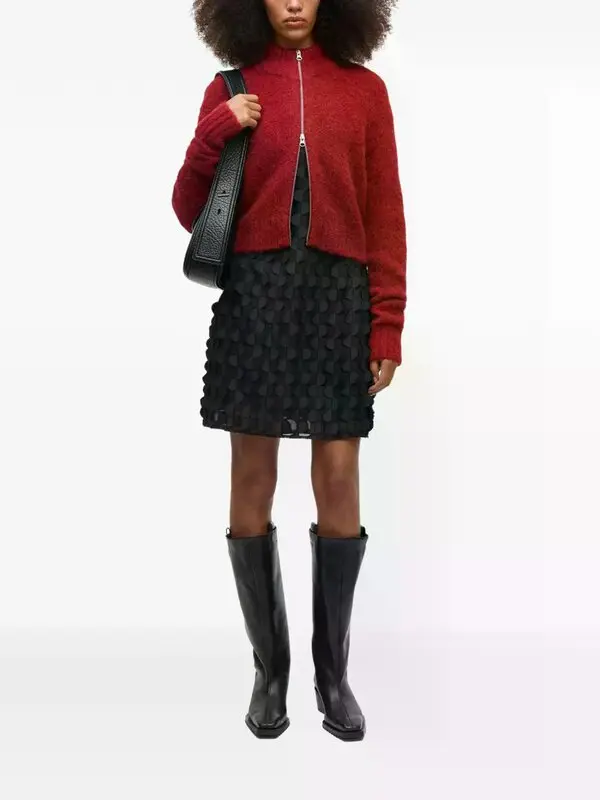 Samsøe Samsøe Zip-up Hig-neck Knitted Cardigan