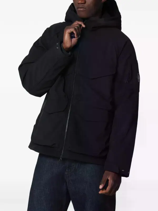 C.P. COMPANY C.p. Shell-r Padded Hooded Lens Jacket - Black