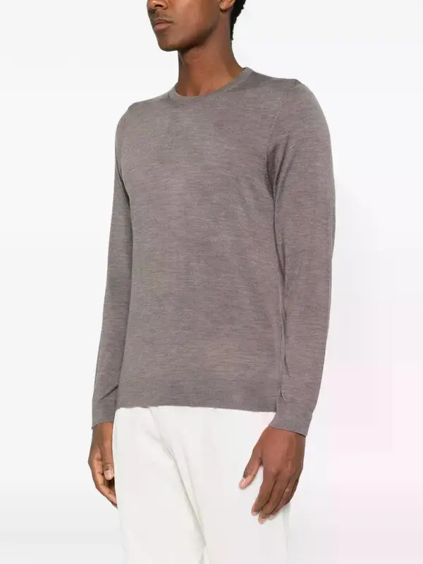 HERITAGE Crew-neck Long-sleeve Sweater - Grey
