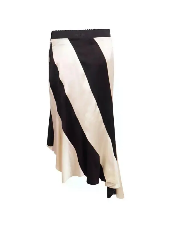 Attico And Ivory Midi Skirt - Black