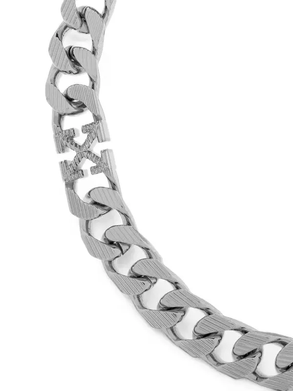 Off-White Arrows Textured Curb-chain Necklace