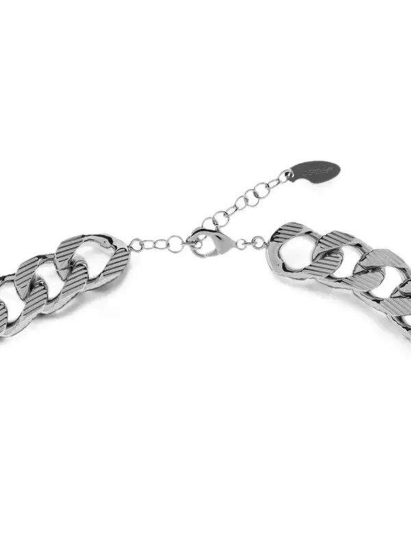 Off-White Arrows Textured Curb-chain Necklace