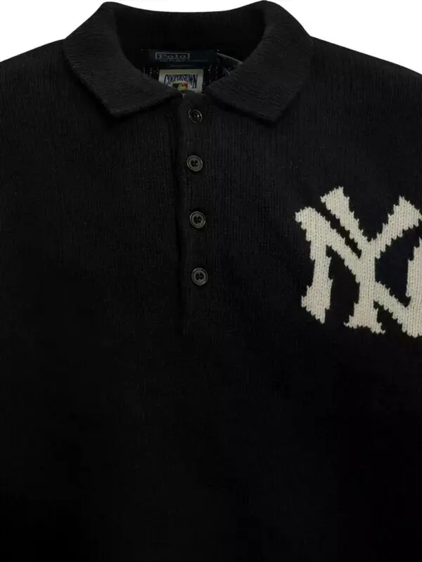 Polo Ralph Lauren Logo-intarsia Buttoned-collar Sweater