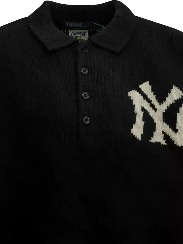 Polo Ralph Lauren Logo-intarsia Buttoned-collar Sweater