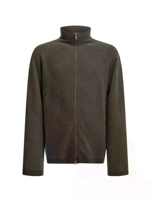 Our Legacy Line Zip Cardigan Mud Spray Dye Cherub Wool - Brown
