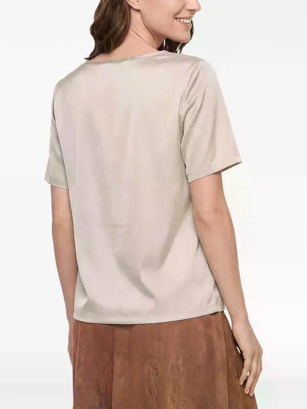 BETTY BARCLAY Satin-finish Short-sleeved Blouse