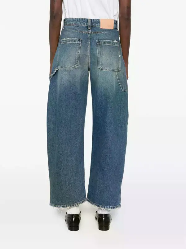 VICOLO Faded-effect Tapered Jeans