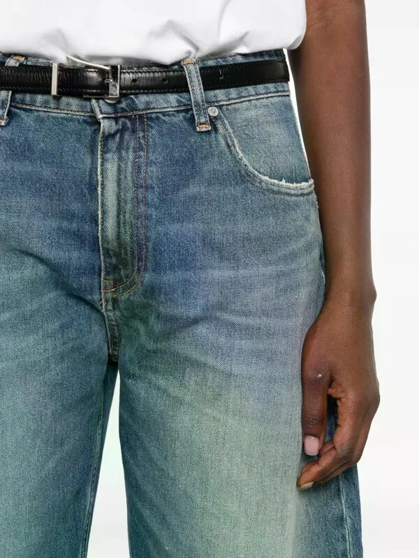VICOLO Faded-effect Tapered Jeans