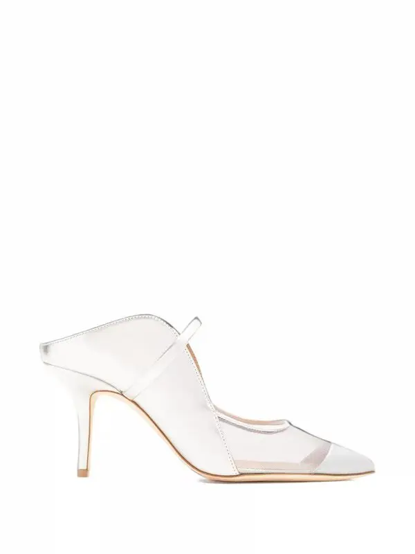 MALONE SOULIERS Maureen Arc Mesh Mules - Silver