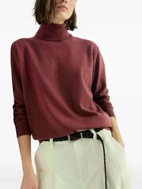 Brunello Cucinelli Cashmere Turtleneck Sweater With Monili