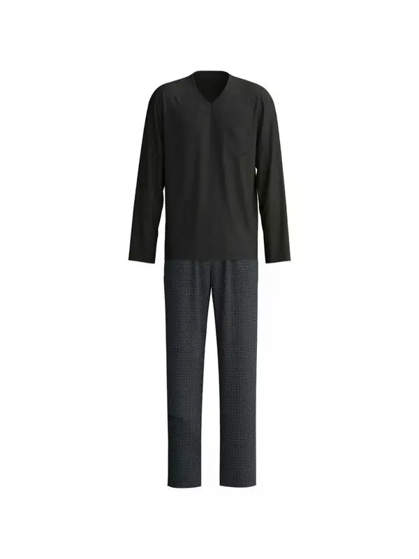 CALIDA V-neck Pocket Pajamas - Black