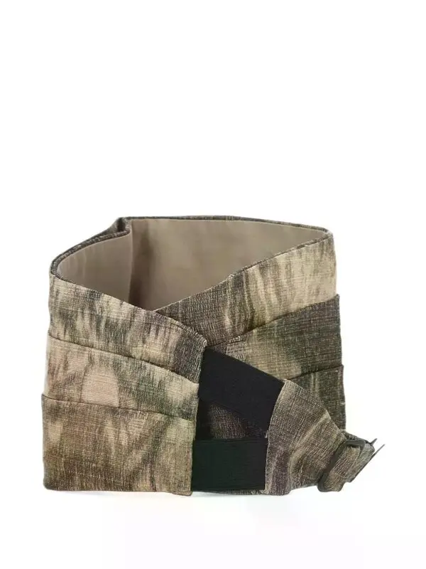THE EROSE Jacquard-effect Silk Belt
