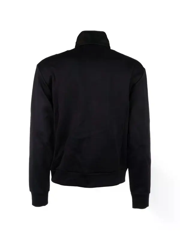 Prada Cotton Fleece Zipper Jacket With Re-nylon Details
