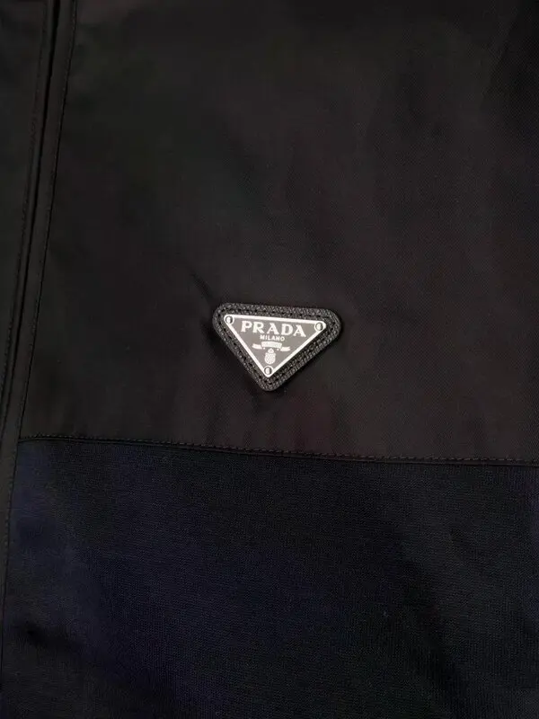 Prada Cotton Fleece Zipper Jacket With Re-nylon Details