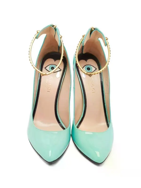 Gucci Vernice Studded Ankle-strap Pumps