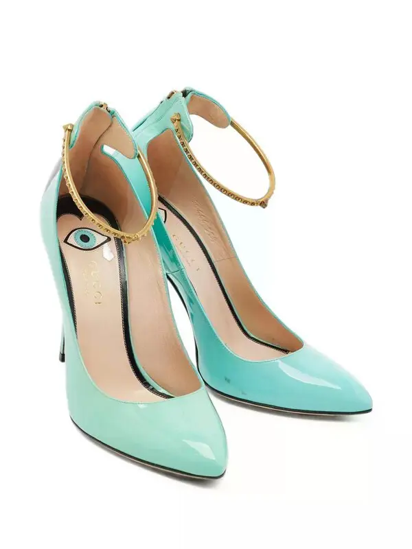 Gucci Vernice Studded Ankle-strap Pumps