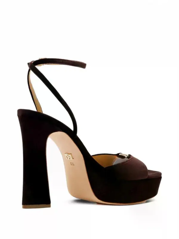 Badgley Mischka Romina Crystal-embellished Platform Sandals