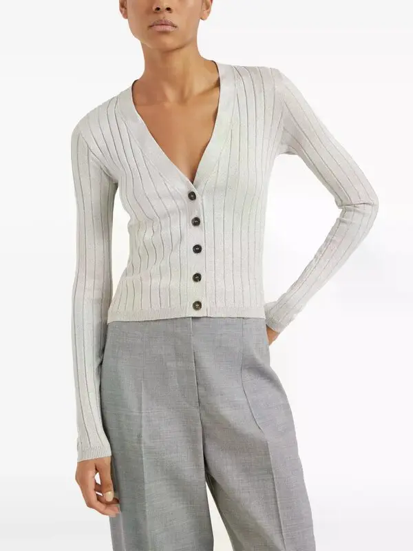 Brunello Cucinelli Ribbed V-neck Cardigan