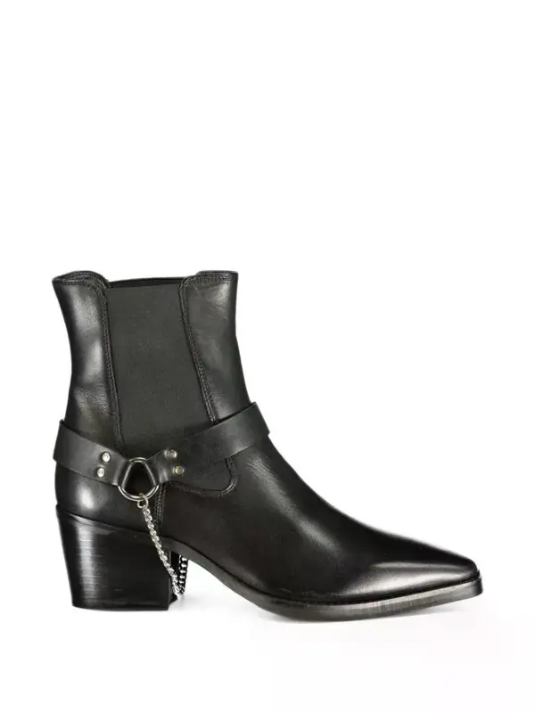 CAFÈNOIR Harness-detail Chain-embellished Ankle Boots