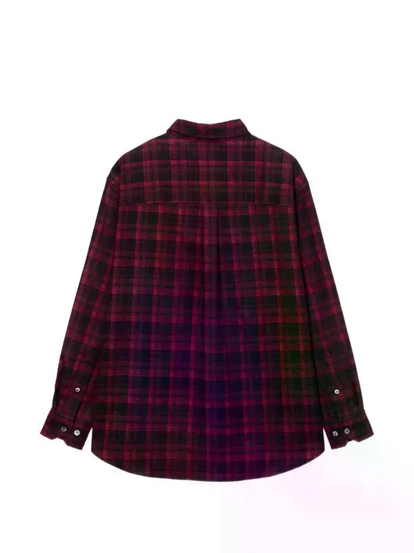 DUNST Check-pattern Button-down Flannel Shirt - Red