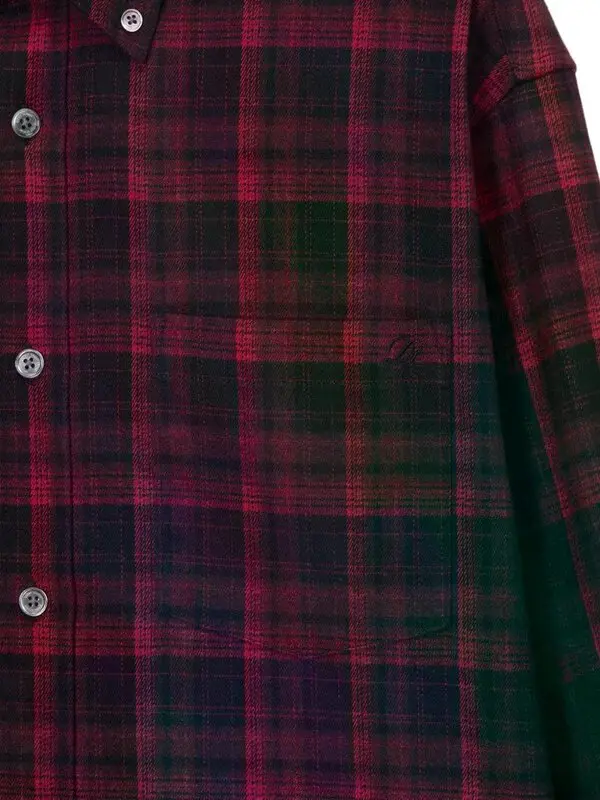 DUNST Check-pattern Button-down Flannel Shirt
