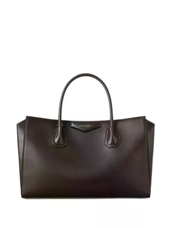 Givenchy Medium Antigona Catchall Bag In Shiny Grained Leather - Brown