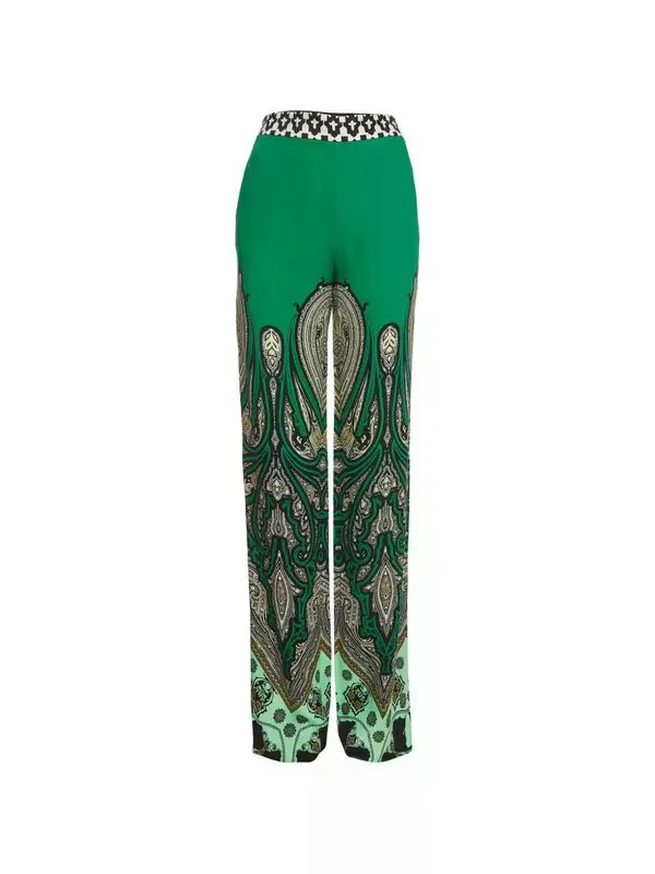 Etro Paisley-print Straight-leg Trousers