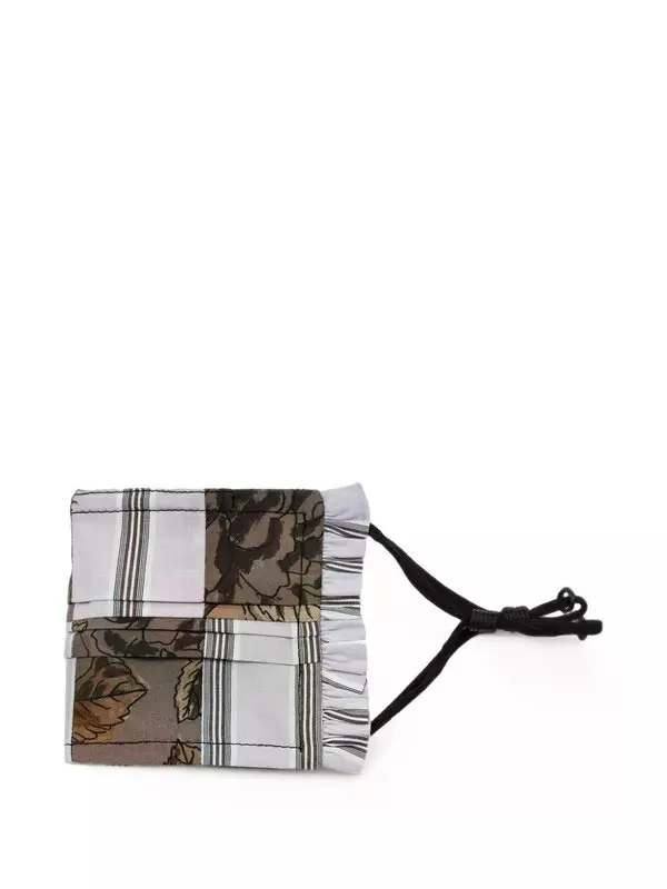 GANNI Floral-print Ruffled Face Mask