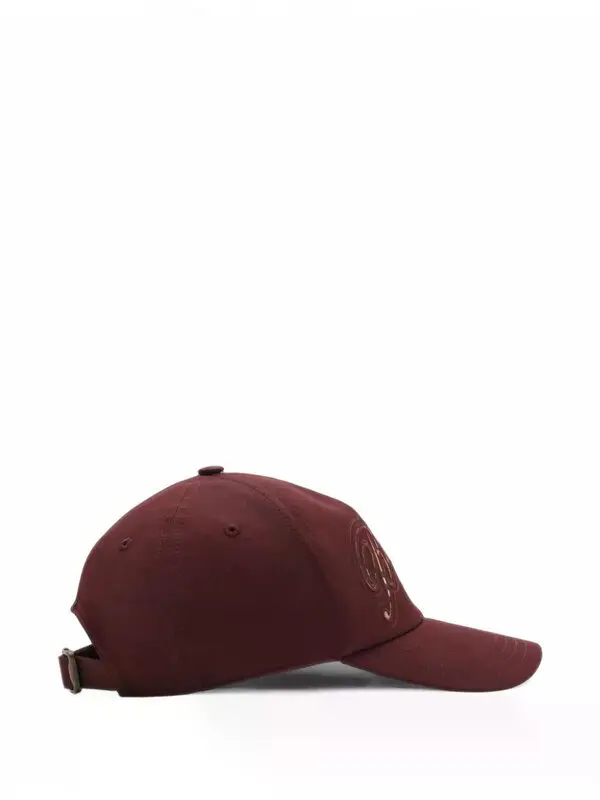 Burberry Check Cursive Logo Gabardine Baseball Cap